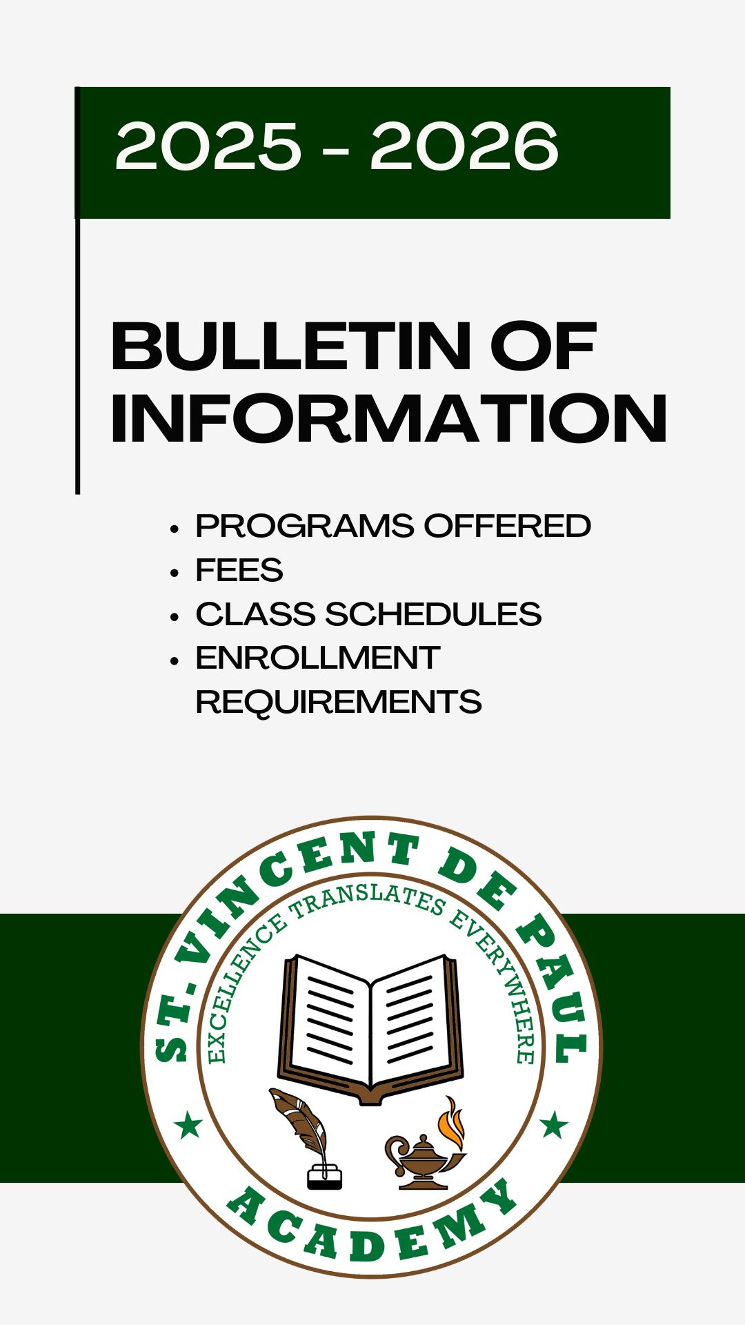 St. Vincent de Paul Academy - Excellence Translates Everywhere
